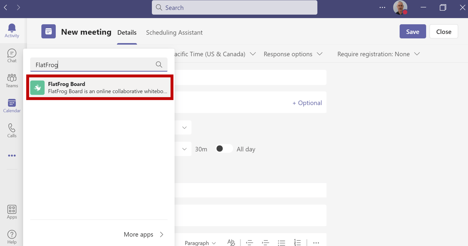 Using FlatFrog Board with Microsoft Teams